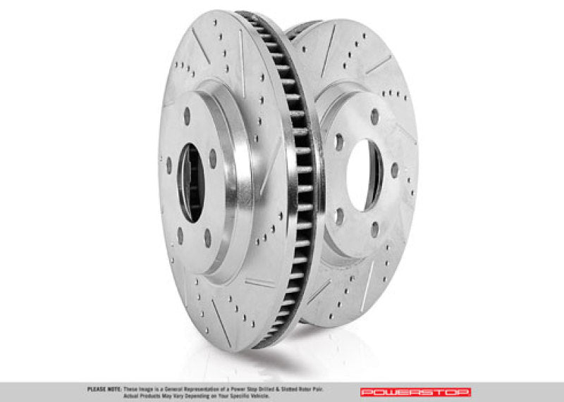 Power Stop 20-21 Jeep Gladiator Rear Evolution Drilled & Slotted Rotor ...